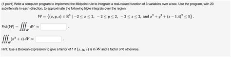 solved 1 ﻿point ﻿write a computer program to ﻿implement