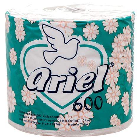 Ariel Bath Tissue 600 2ply Wbird Blue Jc Sales