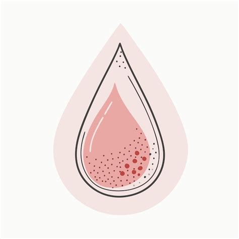 Simple Lipidic Profile Gota De Sangre Vector Illustration Line Circuit