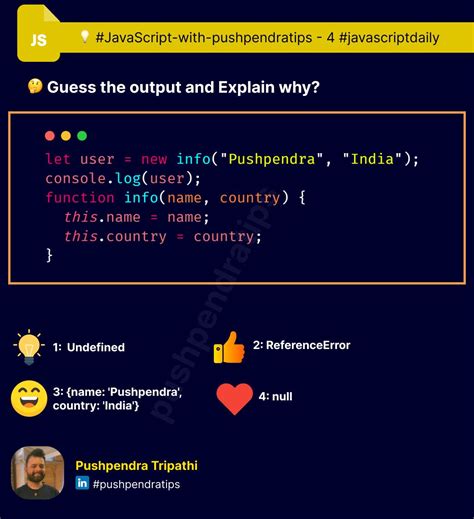 Pushpendra Tripathi On Linkedin Javascript Javascriptdaily