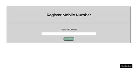 Otp Verification Ui Codesandbox Otp Verification Ui Codesandbox