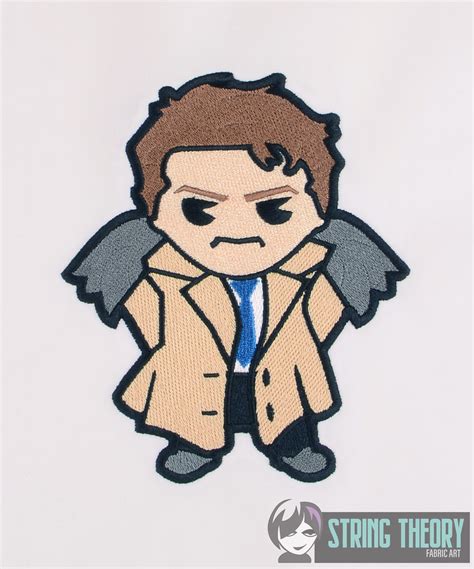 chibi paranormal angel string theory fabric art
