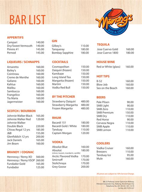 Manongs Menu