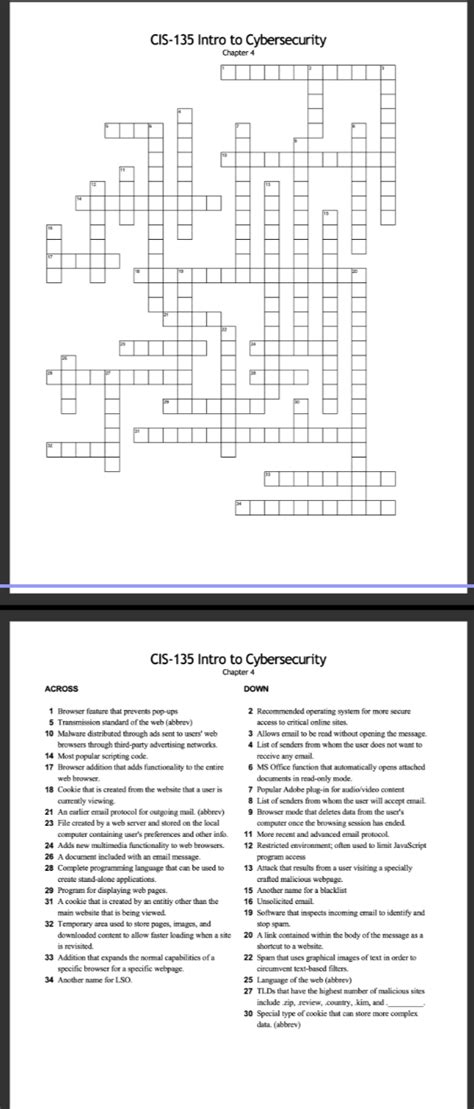Solved Cis 135 ﻿intro To Cybersecuritychapter 4across1