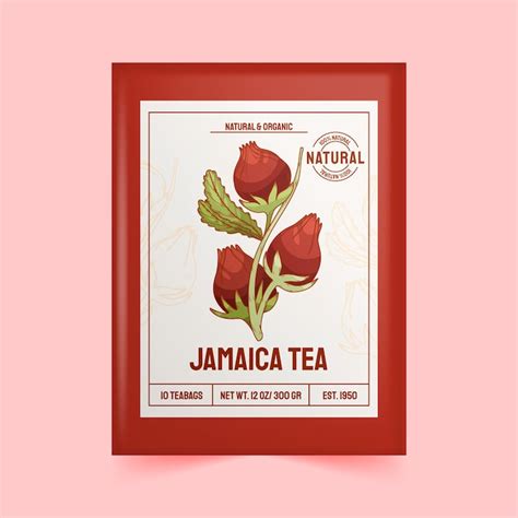 Free Vector Hand Drawn Tea Label Template