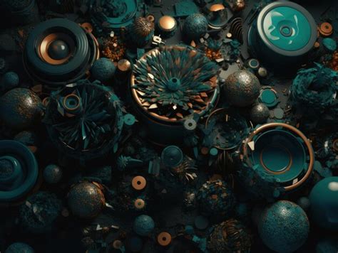 Premium Ai Image Composition With Abstract Geometric Shapes And