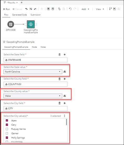 Sas Viya Using Cascading Prompts In A Custom Step
