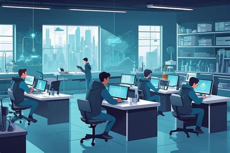 Premium Photo A Detailed Scene Of Students Using Ai Algorithms For
