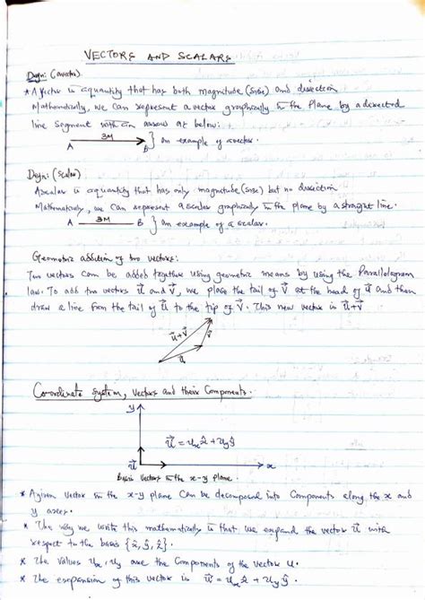 Mat 201 Linear Algebra Notes Handwritten Notes 15210