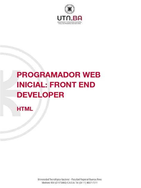 Programación Web Html Pdf Hipervínculo Html