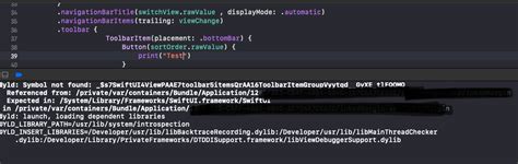 Is Toolbar Not Available In Ios 14 Adding Toolbaritem Crashes The App Rswift
