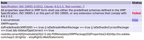 pdf a verapdf reports error in pdf metadata when copyrighturl is not