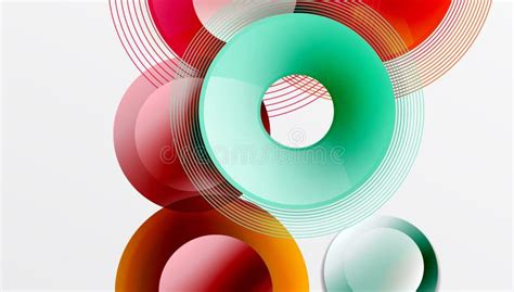 Abstract Composition Of Overlapping Circles With Smooth Gradients And Transparency Effects