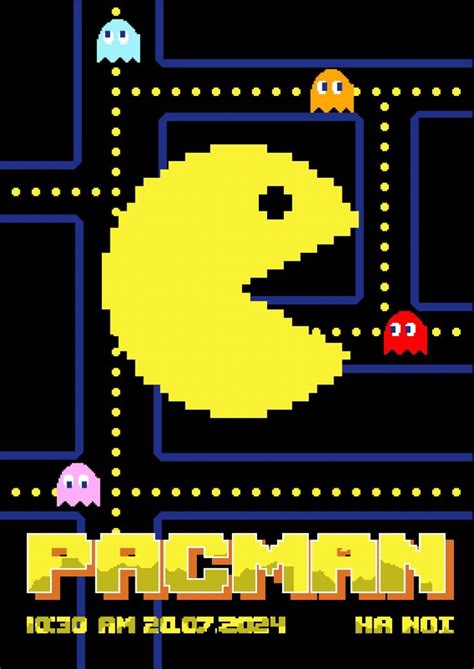 Digital Pixel Art Painting Pacman