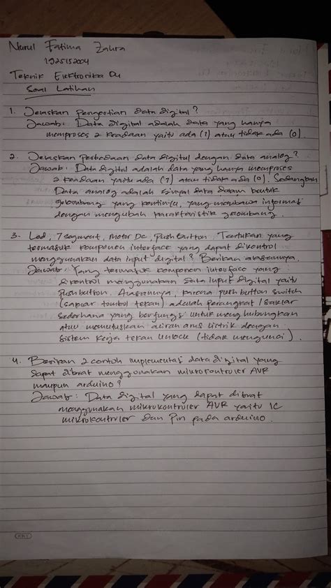 Soal Latihan Mikrokontroller Dan Interface Rangkaian Mikrokontroller Avr Dan Arduino