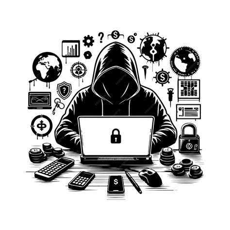 Hacker Vector Computer Hacker With Laptop Icon Silhouette Illustration Premium Ai Generated Vector Hacker Vector Computer Hacker With Laptop Icon Silhouette Illustration Premium Ai Generated Vector