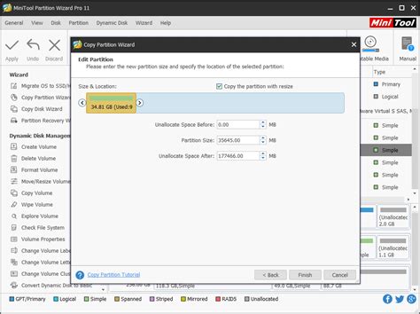how do i copy dynamic volume with ease minitool partition wizard