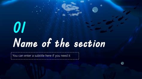 Deep Ocean Life Google Slides PowerPoint Template