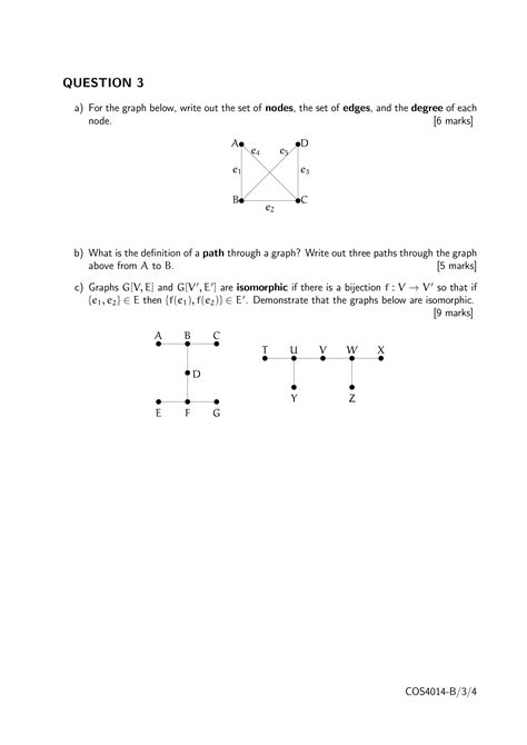 Solved F What Is The Definition Of A Path Through A Graph Chegg