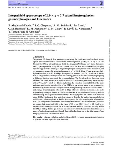 Pdf Integral Field Spectroscopy Of20