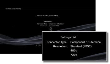 PS Video Output Settings