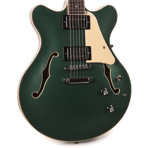 Orangewood Clementine Double Cutaway Chambered Electric Guitar Evergre