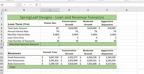 Enter A Formula In Cell C9 Using The Pmt Function To Calculate The Monthly Payment On A Loan