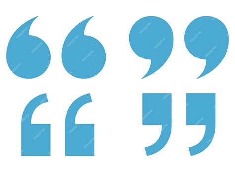 Premium Vector Flat Style Quotation Marks