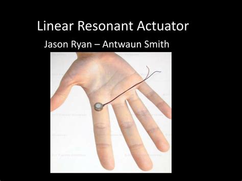 Ppt Linear Resonant Actuator Powerpoint Presentation Free Download