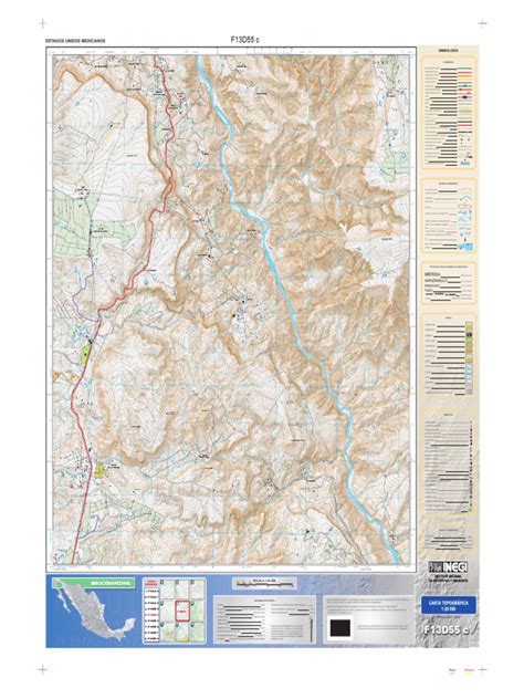 Carta Topográfica Inegi 2007 2015 Pdf Infraestructura