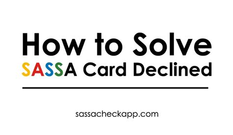 SASSA Card Declined How To Solve This Problem