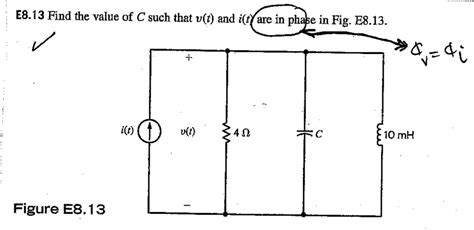 solved find the value of c such that v t and i t are in