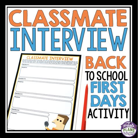 Back To School Classmate Interview