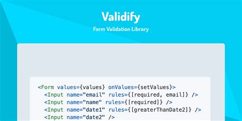 validify form validation library made with react js