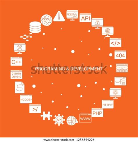 Programming Developement Icon Set Infographic Vector Stock Vector Royalty Free