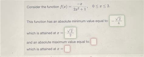solved consider the function f x x2x2 1 0≤x≤2this function