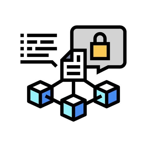 Immutable Record Decentralized Application Color Icon Illustration