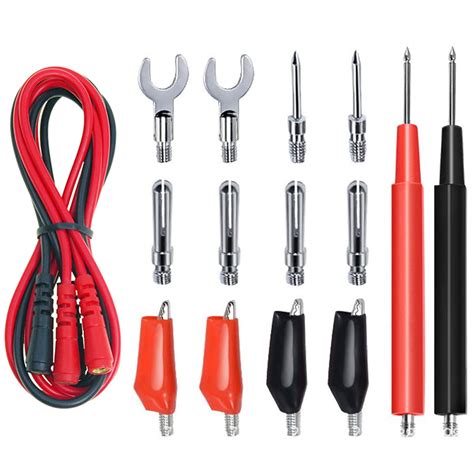 Premium 16 In 1 Multimeter Test Leads Kit Replaceable Silicone Jumper Wires