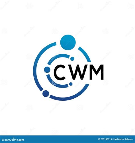 Cwm Letter Logo Design On White Background Cwm Creative Initials