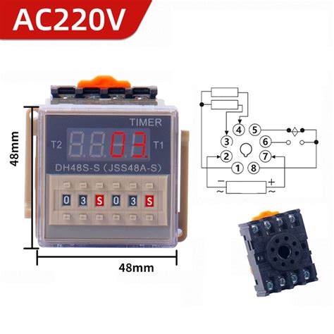 Dh S S S H AC V Spdt Programmable Timer Time Switch Relay With Socket Walmart