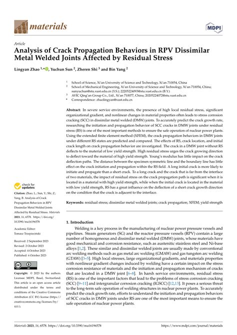 Pdf Analysis Of Crack Propagation Behaviors In Rpv Dissimilar Metal