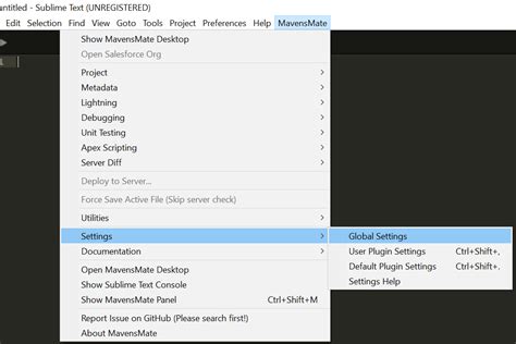 sublime cannot find mavensmate settings users salesforce