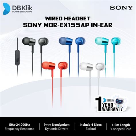 Headset SONY MDR-EX155AP Wired with Mic - Earphone EX 155AP