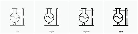 Flasks Icon Thin Light Regular And Bold Style Design Isolated On
