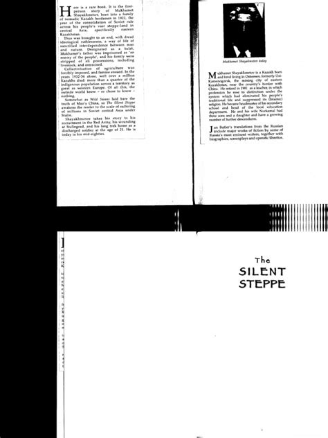 The Silent Steppe The Story Of A Kazakh Nomad Under Stalin Mukhamet
