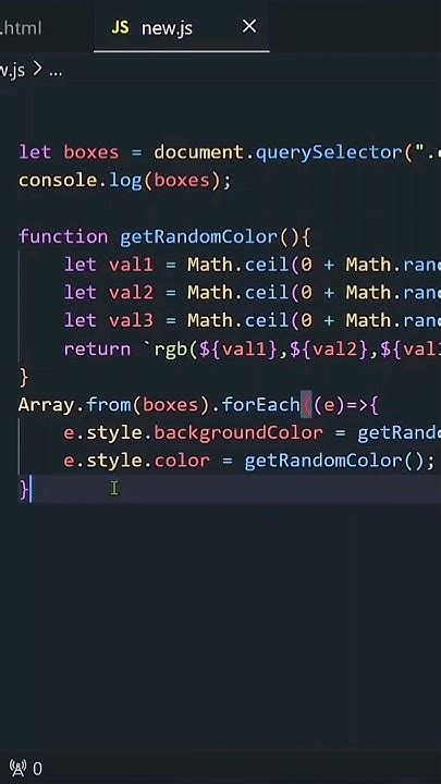 generate 🎨 random color using javascript shorts coding programming