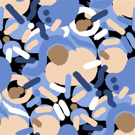 Geometrical Seamless Pattern With Amoeba Vector Image