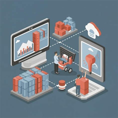 Premium Photo Supply Chain Simulation Concept Icon Logistics Network Abstract Idea Thin Line