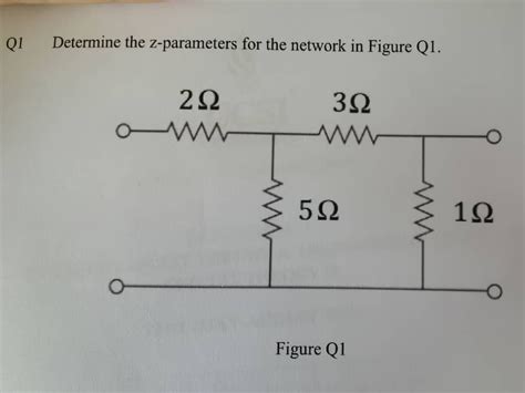 Solved Q2 Calculate The Z Parameters For The Network In