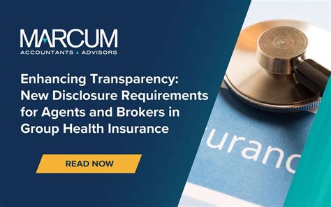 Enhancing Transparency New Disclosure Requirements For Agents And Brokers In Group Health